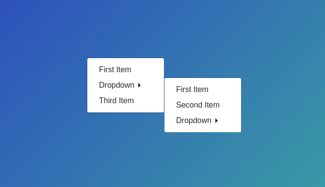 Multilevel Dropdown Bootstrap Studio